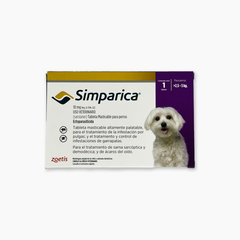 SIMPARICA 10 MG 2.5 – 5 KG CAJA * 1 TAB – RedAgro